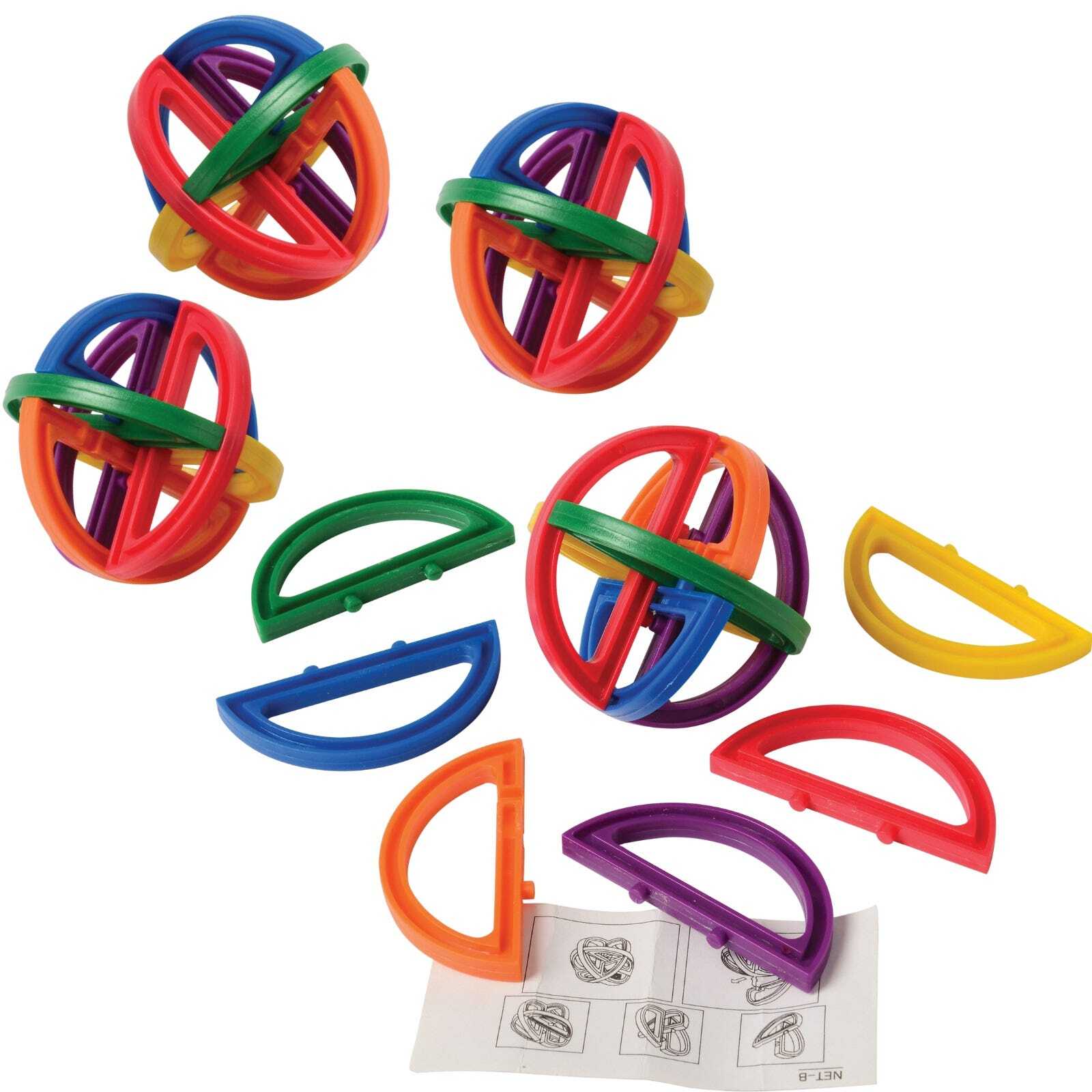 Coloured Geometric 3D Puzzle Balls Sensory Novelty Toys Games Party ...