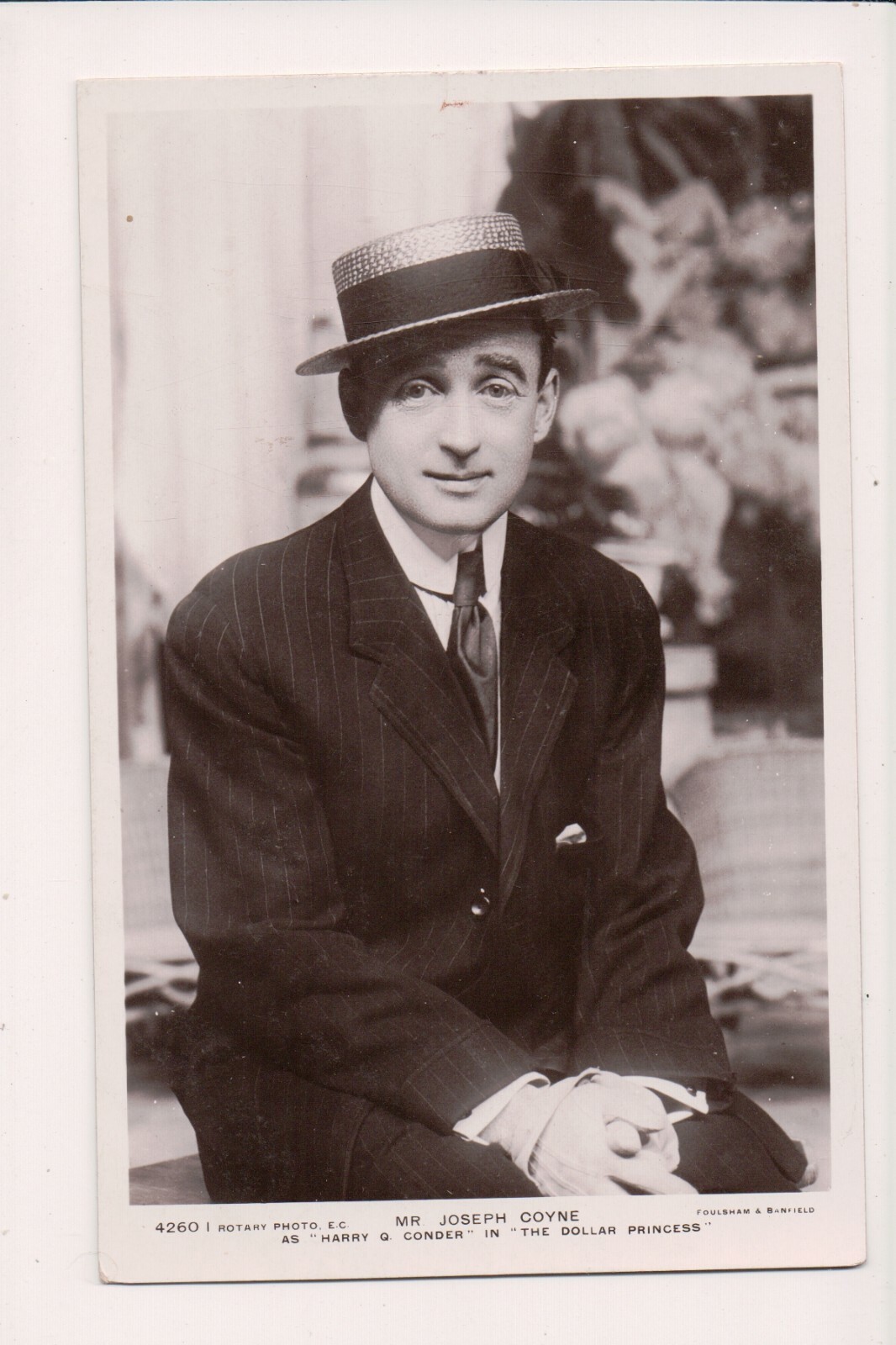 Vintage Postcard Joseph Coyne American-born vaudevillian & musical ...