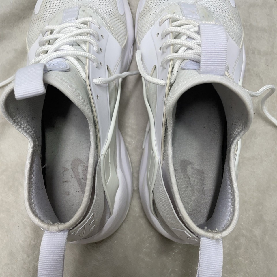 Nike Air Huarache Run Ultra Mens 8.5 Triple White Athletic Running ...