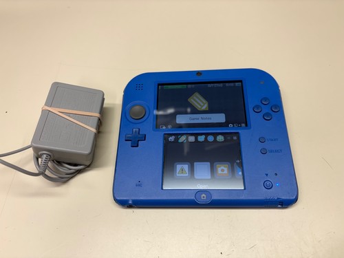 NINTENDO 2DS VIDEO GAME CONSOLE W/ CHARGER WORKING BLACK / BLUE NICE SD ...