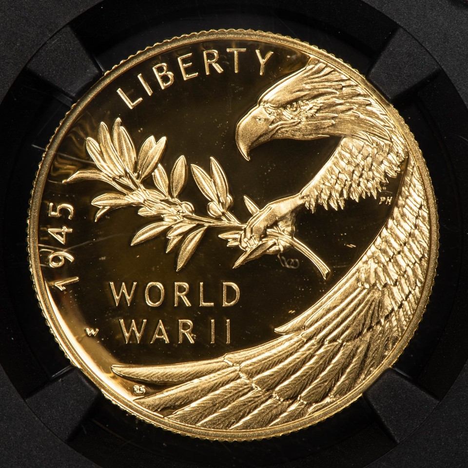2020-W G$25 1/2 oz Gold End WW2 75th Anniv World War II - NGC PF 70 ...