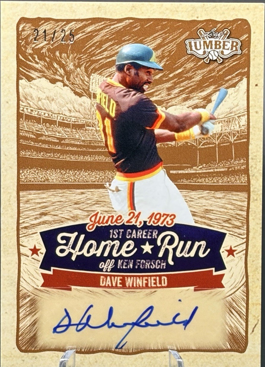 2025 Leaf Lumber - 1st Career Home Run Dave Winfield #CHR-DW1 Bronze ...