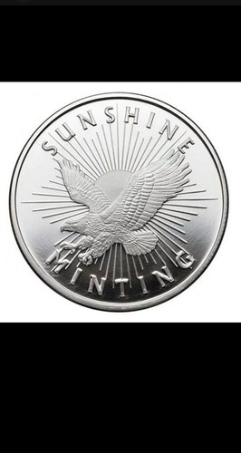 Sunshine Mint .999 Fine Silver 1 oz Eagle Round - Sunburst back (#2005 ...
