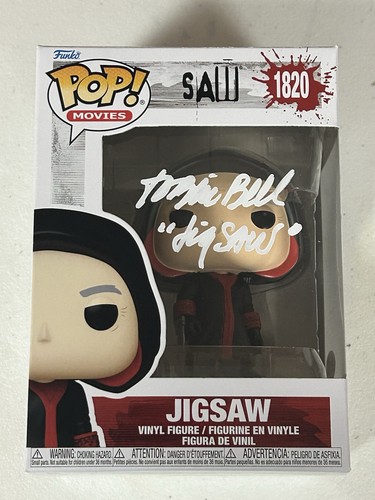 TOBIN BELL JIGSAW SAW SIGNED AUTOGRAPHED JIGSAW FUNKO POP PROOF JSA COA ...