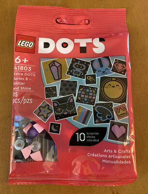 LEGO DOTS 41803 Extra Dots Series 8 Glitter and Shine - 115 Pieces ...