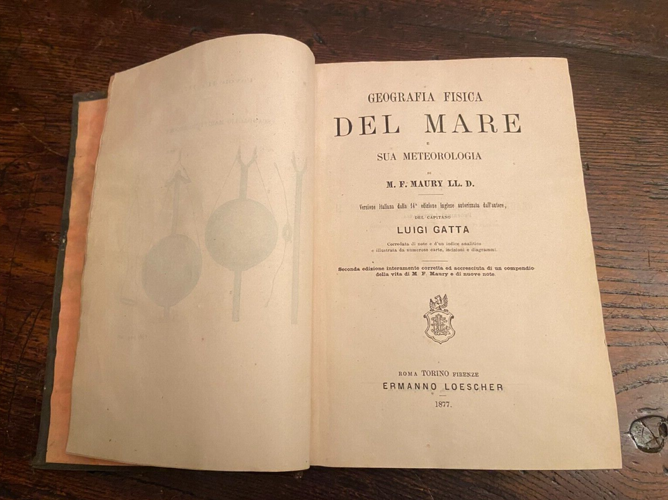 Maury M.F.Geografia Physics Of Sea & Metereologia. Torino. Loescher ...