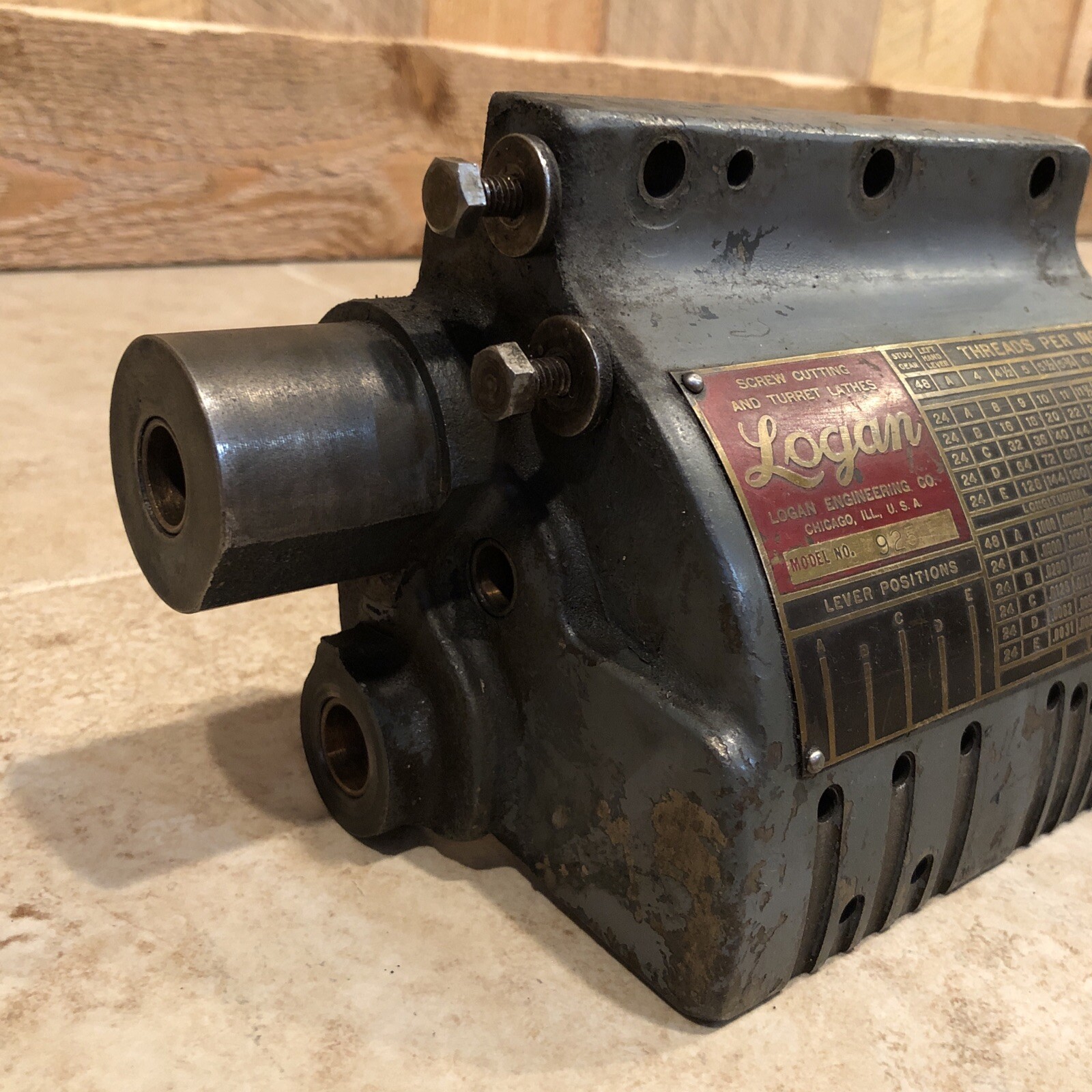 Logan 11" Lathe Quick Change Gear Box Casting LA-1201 With Data Plate ...