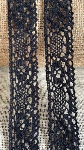 10m/1m Schwarz 3cm Häkelspitze Baumwolle Spitze Borte Nichtelastisch ...