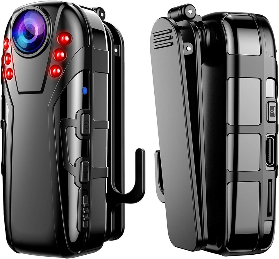 64GB 1080P HD Mini Camera IR Night Vision Dashcam Video Police Body ...