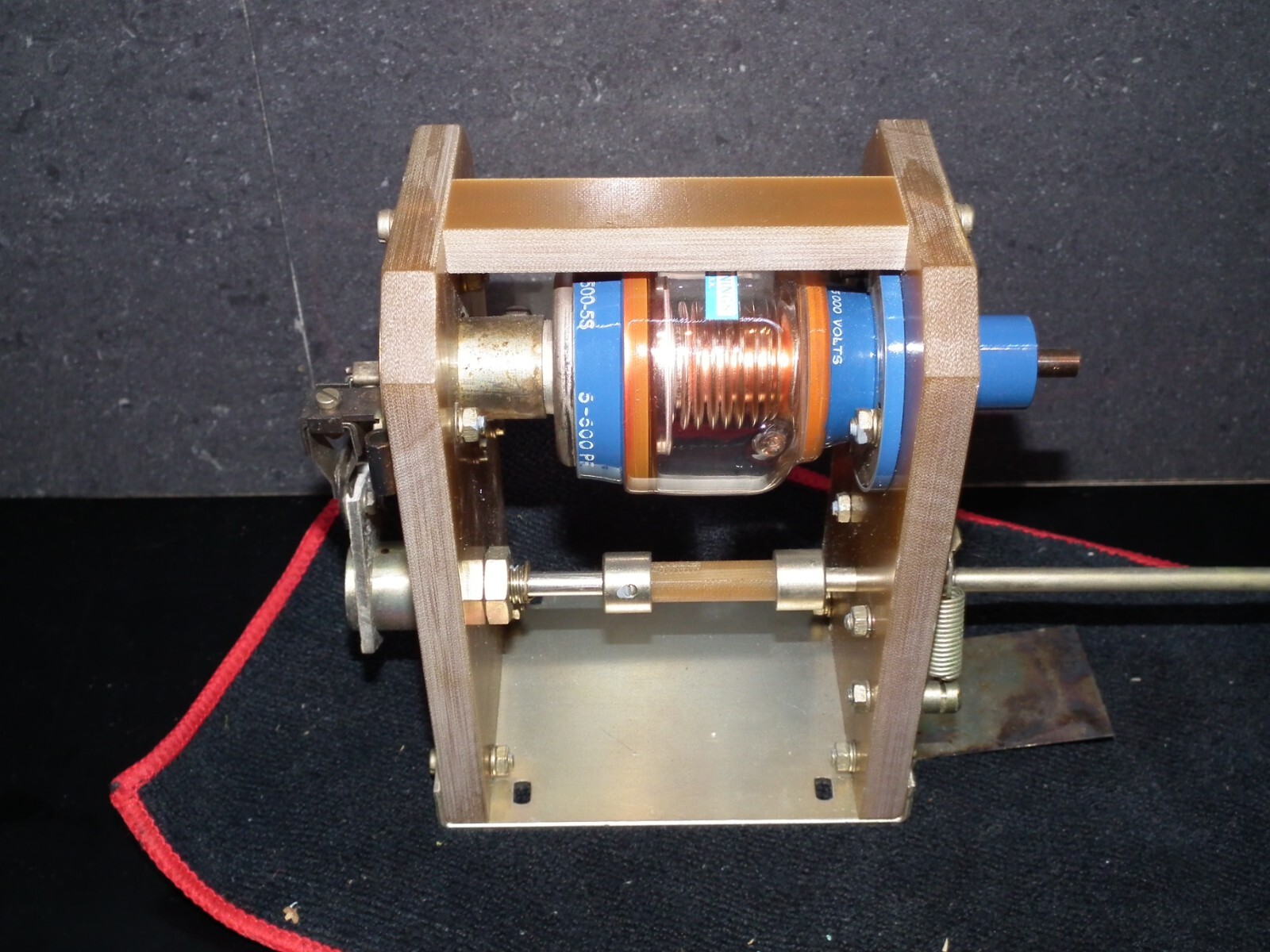 Jennings variable capacitor UCSL-500-5S 5-500pF 5000V NOS with mount ...