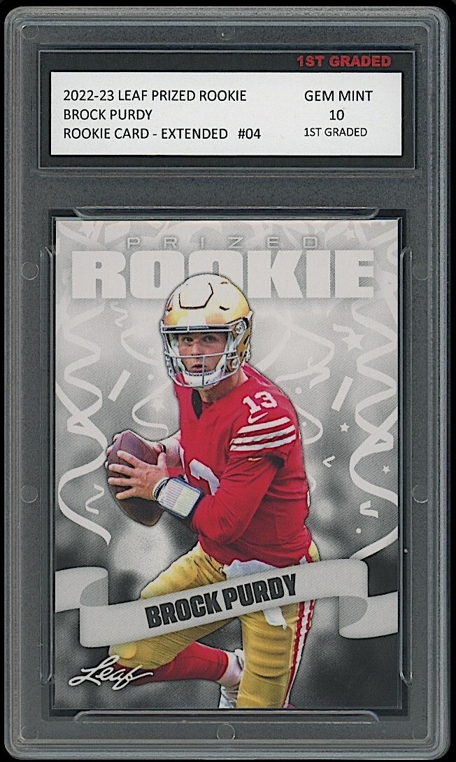 Brock Purdy 2022-23 Leaf Prized Extended 1st Graded 10 Rookie Card RC ...