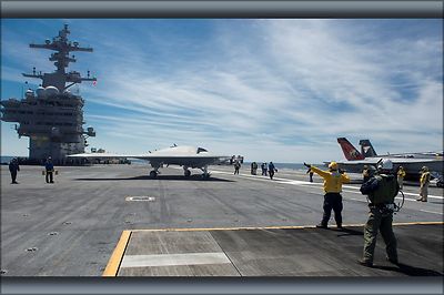 Poster, Many Sizes; U.S. Navy X-47B Unmanned Combat Air System Uav P1 ...