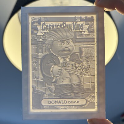 Donald Dump 3D Printed Lithophane Donald Dump Garbage Pail Kids Card ...