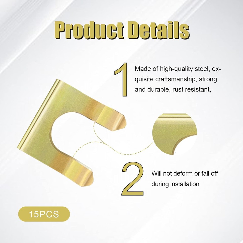 15 Pieces Brake Line Clips Metal Retainer U Shaped, Gray | eBay