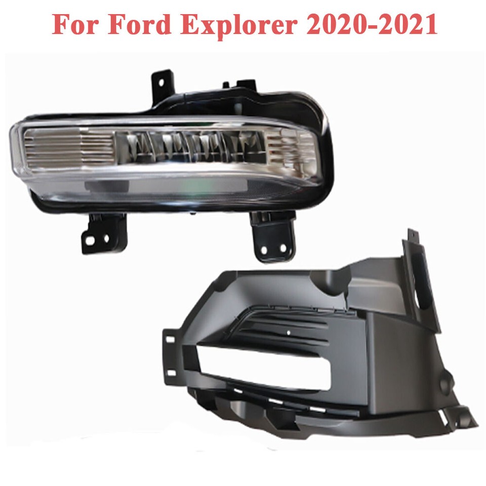 For 2020-2021 Ford Explorer Left Driver Side Fog Lights Fog Lamp Trim ...