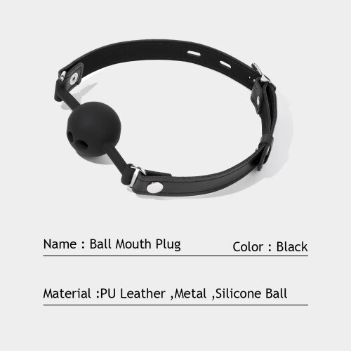 Ball Gag Black Silicone Mouth Gag 3 Breathing Holes Ball Plugs Adult Toys | eBay