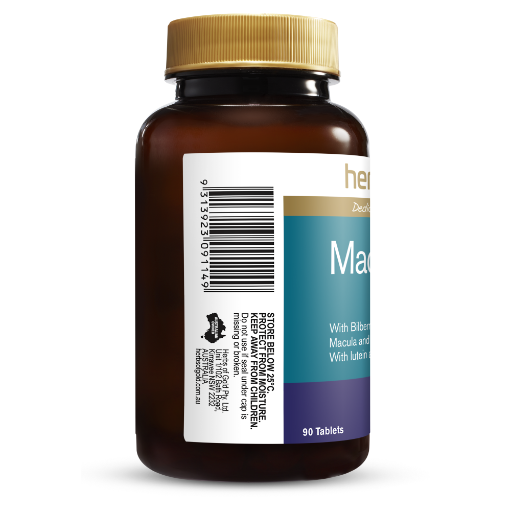 Herbs of Gold Macu-Guard 90 Tablets with Bilberry 10000 Lutein Eye ...