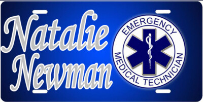 Engraved - Personalized EMT License Plate Frame - Auto Tag | eBay