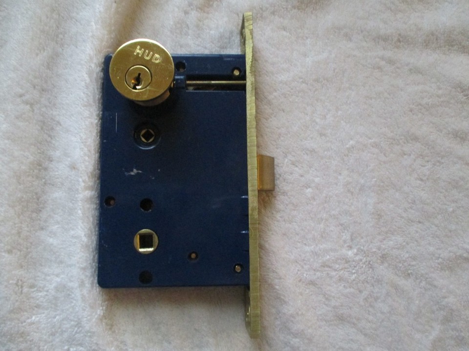 New HUD Double Cylinder Mortise Lock Set Polished Brass Iron gate storm ...