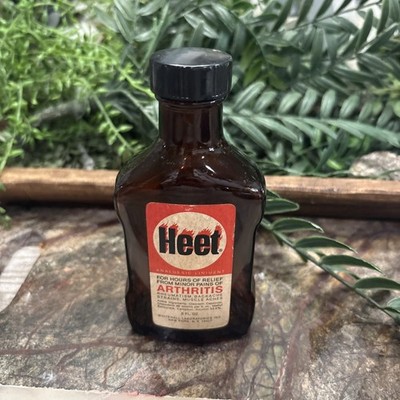 Vintage Heet Analgesic Liniment Amber Glass Bottle 2.33oz | eBay