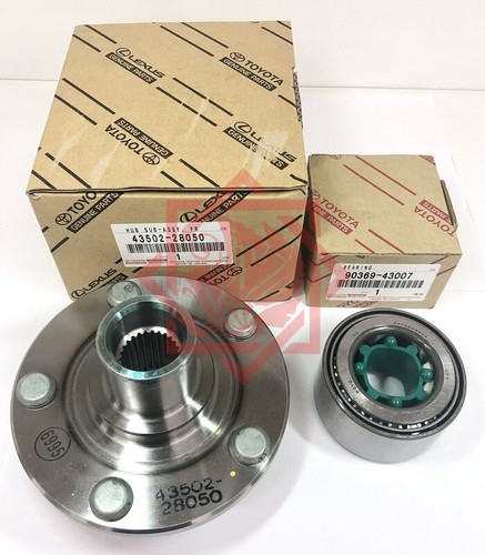 GENUINE TOYOTA FRONT AXLE HUB & BEARING 43502-28050 & 90369-43007 ...
