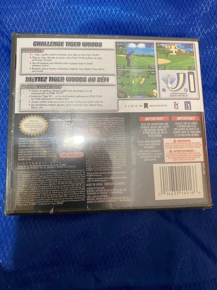 Tiger Woods PGA Tour (Nintendo DS, 2004)new with shrink wrap having ...