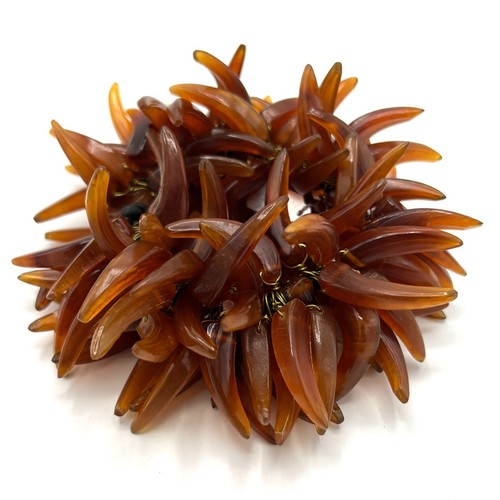 Vintage Monies Gerda Lynggaard Statement Bangle-Carved Horn Spikes ...