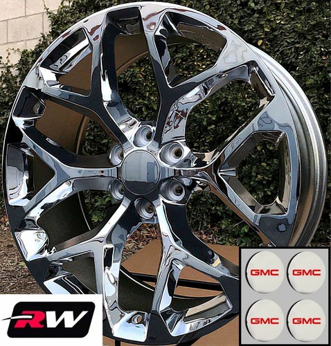24 inch GMC Sierra 1500 OE Replica Snowflake Wheels Chrome Rims 24 x10 ...