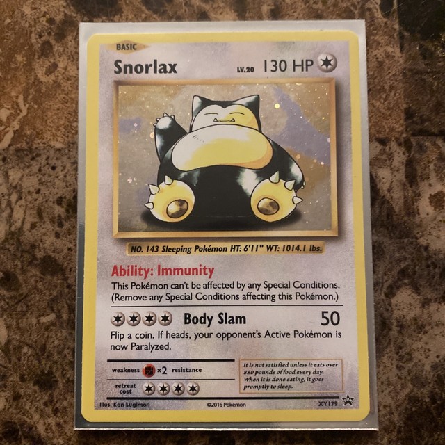 Pokémon TCG Snorlax XY Black Star Promos XY179 for sale online | eBay