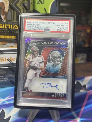 2020 Panini Contenders Optic Player of the Year Auto Nebula Tom Brady 1 ...