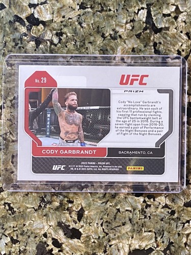 2022 Panini Prizm UFC - Ruby Wave Prizm #29 Cody Garbrandt for sale ...