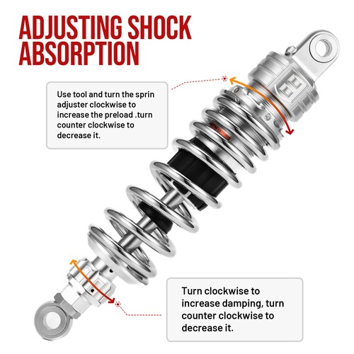 11.75" Adjustable Rear Shocks For Harley Road King Electra Street Glide ...