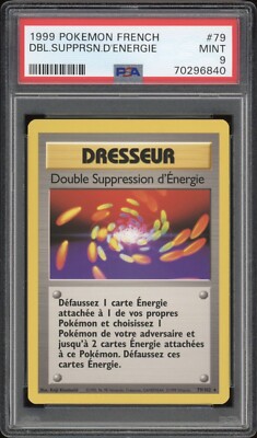 1999 Pokemon FRENCH Unlimited Base Set Double Suppression d’Énergie 79/ ...