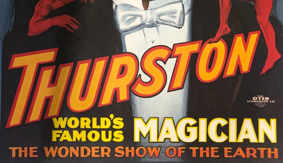 1962 Vintage THURSTON Magic Warren Paper Watermark Poster OTIS ...