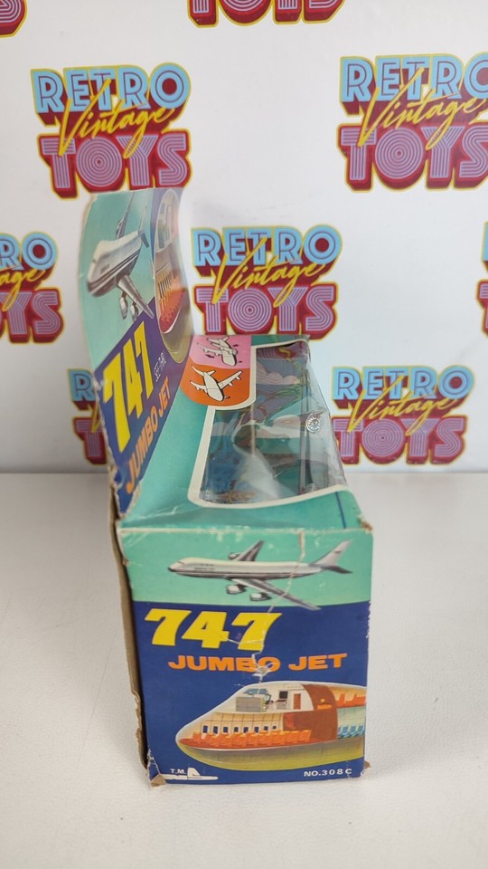 747 Jumbo Jet Friction Powered Toy See-Thru In Box Hong Kong Boeing ...