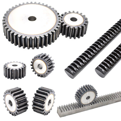Mod 1.5 Spur Gear & Gear Racks 12 - 120 Tooth 45# Carbon Steel ...