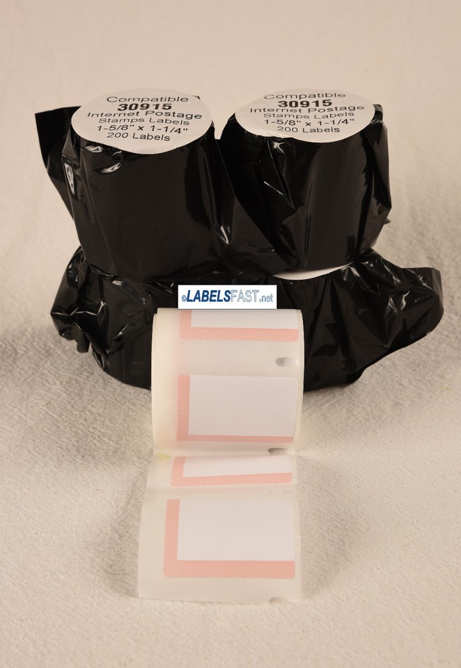 8 Rolls 30915 of Dymo® DUO Compatible Internet Postage Stamp Labels 700 ...