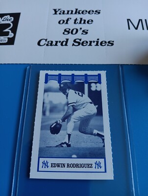 Edwin Rodriguez WIZ NY Yankees Of The 80's Baseball Card SGA Rare 1992 ...