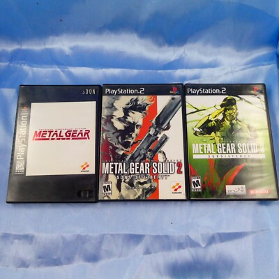 Metal Gear Solid 1, 2, & 3 Original Black Label Reg Card MGS1 MGS PS1 ...