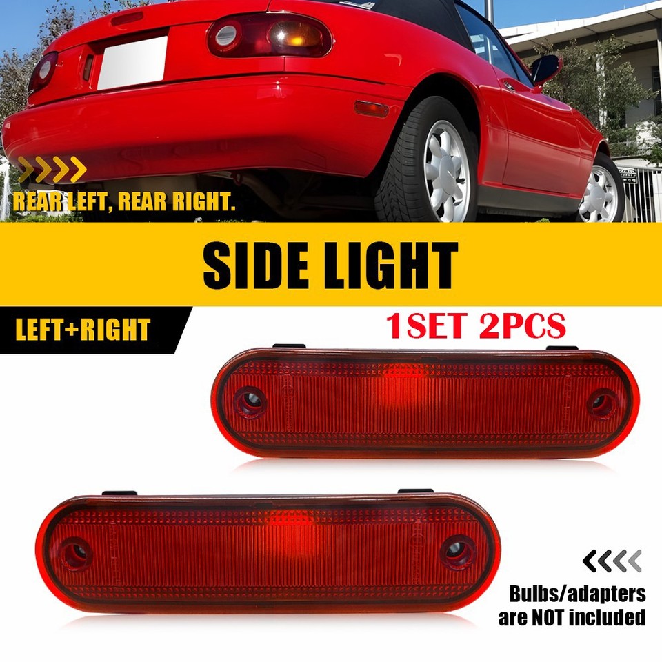 2-20X Rear Bumper Side Marker Lights For 1990-2005 Mazda Miata MX5 MX-5 ...