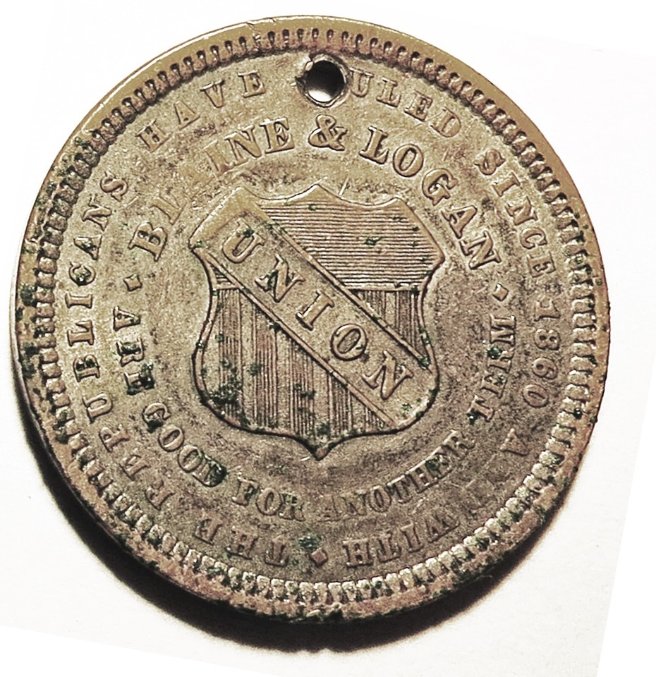 Original 1884 James Blaine for President & John Logan for VP Token | eBay
