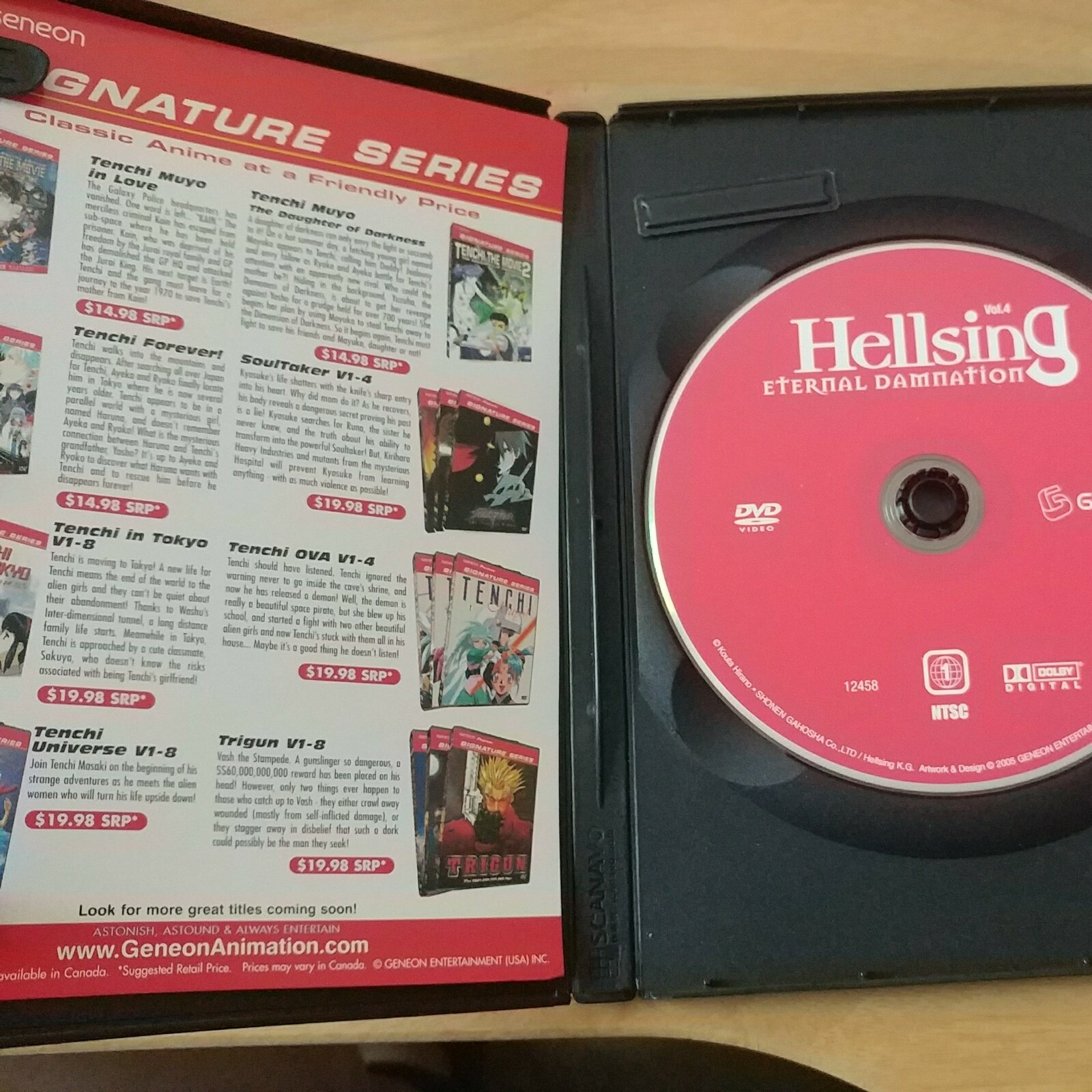 Hellsing - Vol. 4: Eternal Damnation DVD, 2003 Japanese manga anime ...