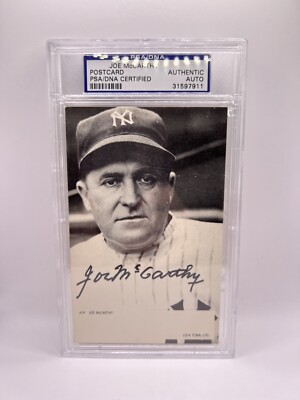 Joe McCarthy Signed 1974 TCMA Post Card PSA/DNA Auto | eBay