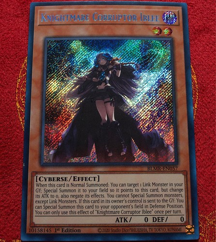 YuGiOh x1 Knightmare Corruptor Iblee BLMR-EN057 Secret Near Mint 1st ...