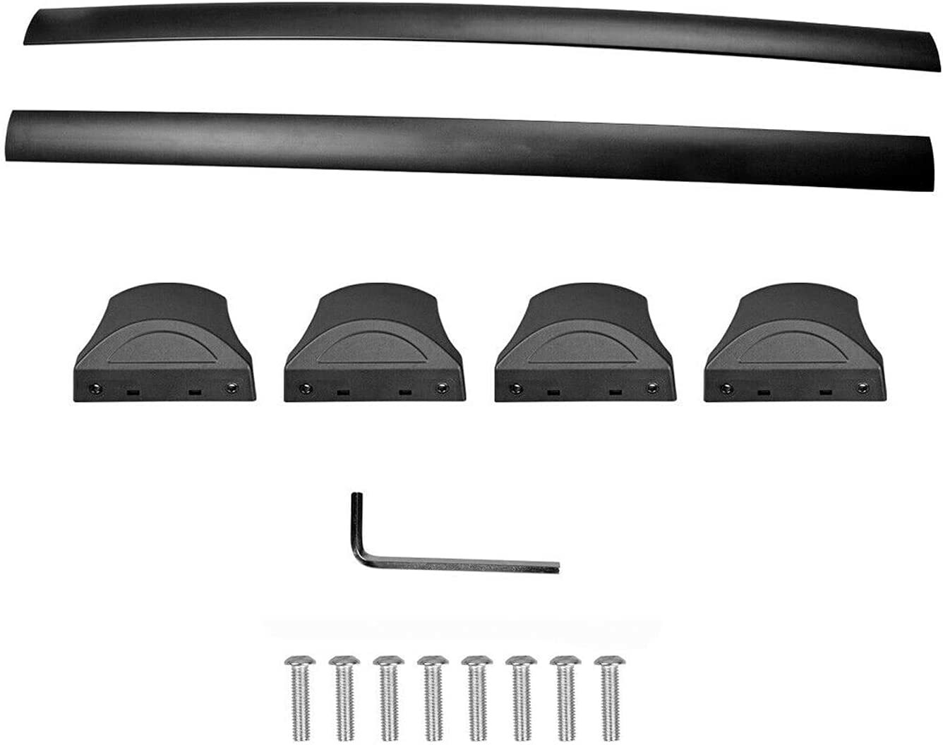 4Pcs Roof Rack Side Rail + Cross Bar for Honda Pilot 2016-2022 Roof ...