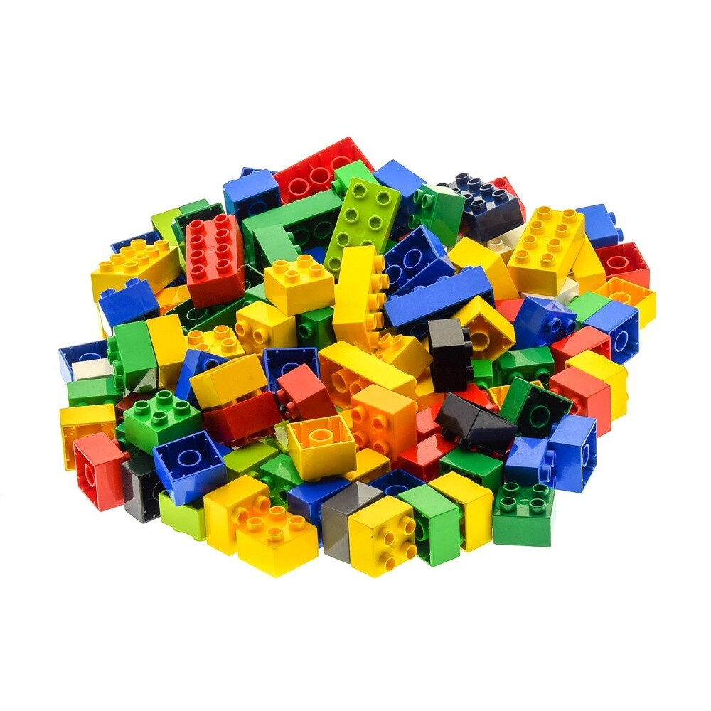 130 Pieces LEGO DUPLO Building Bricks Approx 1Kg 30Pcs 2X4 Mixed 100Pcs ...