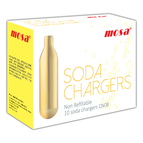 MOSA SODA CHARGERS 10 PACK x 10 (100 BULBS) CARBON DIOXIDE CO2 SYPHON ...
