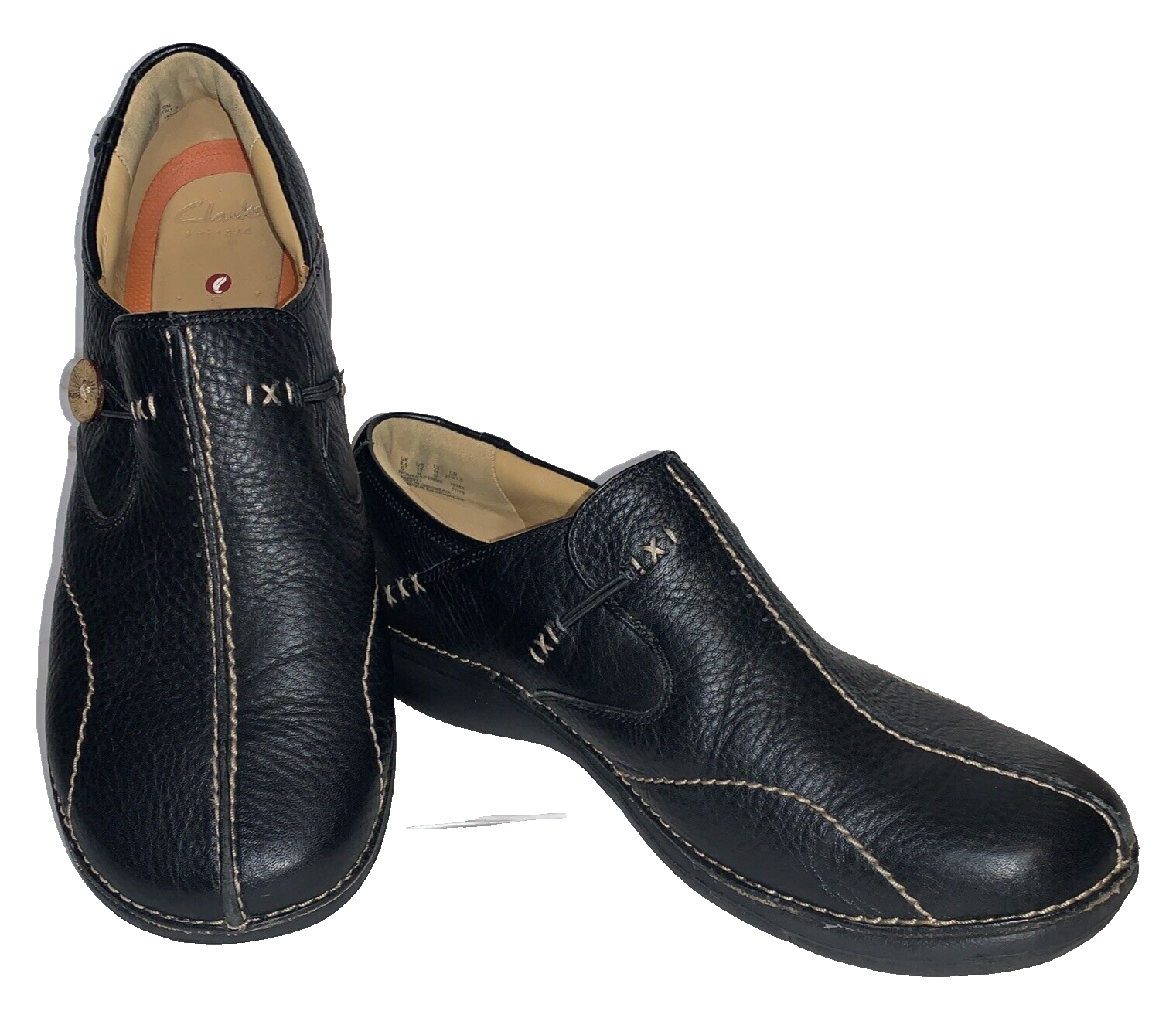 Clarks Womens Trigenic 15764 Pastel Orange Pink Leather SNEAKERS Shoes ...