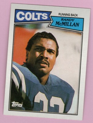 1987 Topps Football #375 Randy McMillan Indianapolis Colts Running Back ...