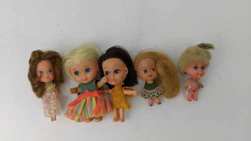 Lot of 5 Vintage 1965 1967 Mattel Liddle Kiddles Doll Japan Hong Kong ...